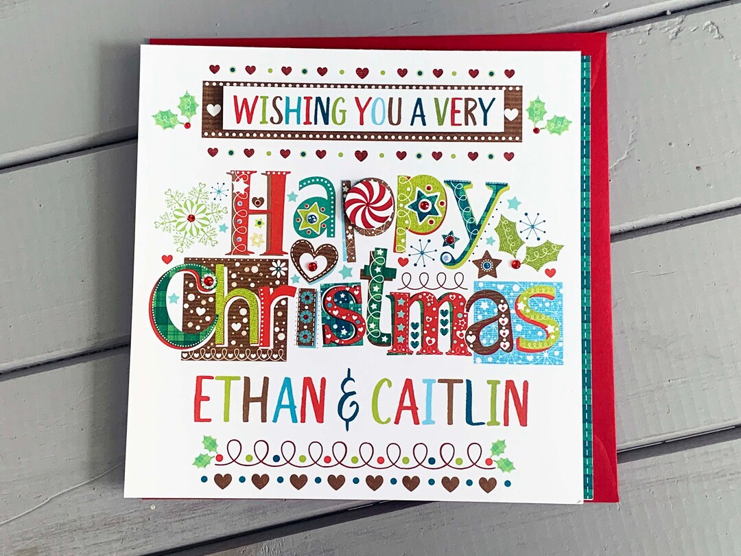 Personalised Christmas Cards. Happy Christmas Card. Special Personal ...