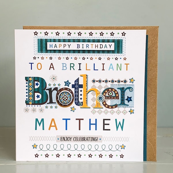 Best Brother Birthday Card - Etsy