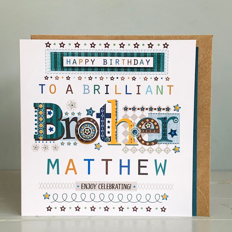 Brother Birthday Card - Etsy UK