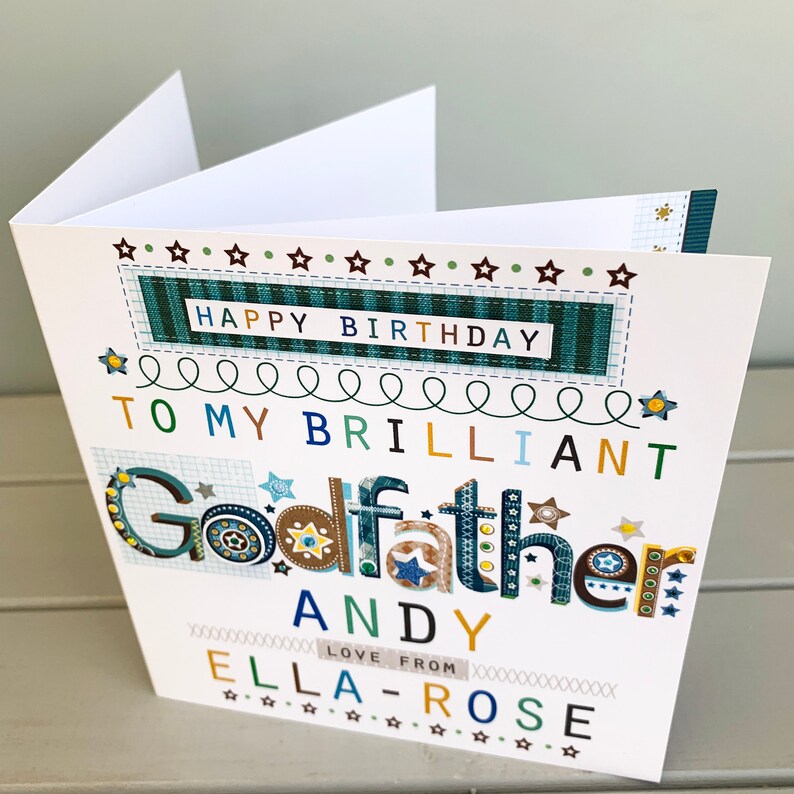Godfather Birthday Card. Personalised Special Birthday Card | Etsy
