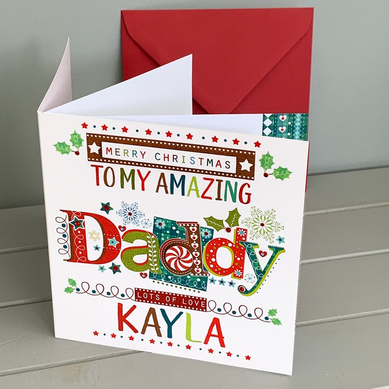 Daddy Christmas Card Christmas Card for Daddy Dad Dada - Etsy