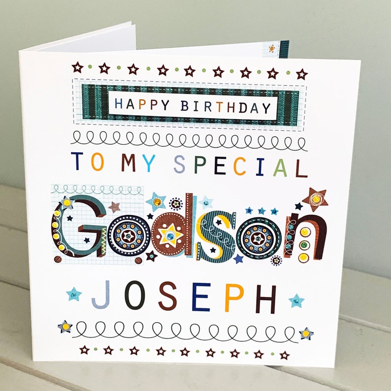 Godson Birthday Card Special Personalised Card for Godson. A - Etsy