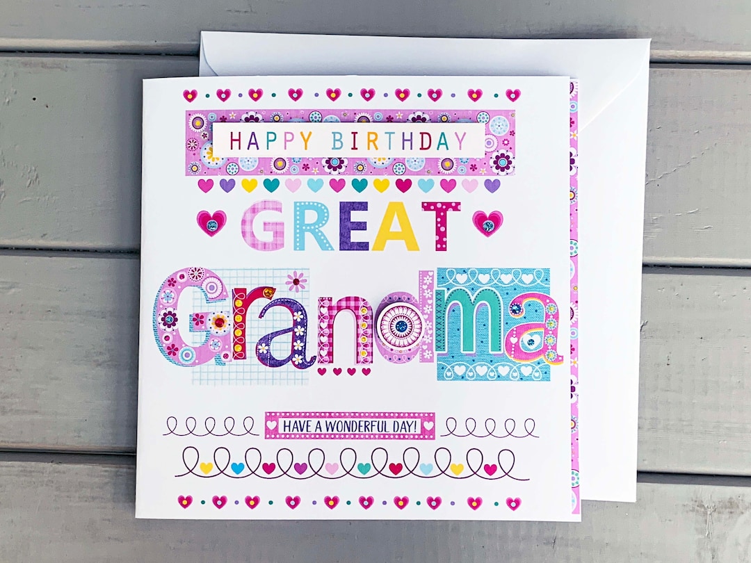 Great Grandma Birthday Card, Birthday Card Ideas, Gift for Special ...