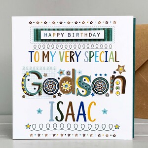 Godson Birthday Card, Special Personalised Card for Godson. A Birthday ...