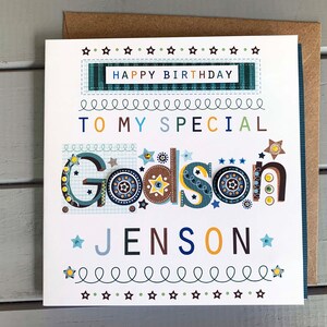 Godson Birthday Card Special Personalised Card for Godson. A - Etsy