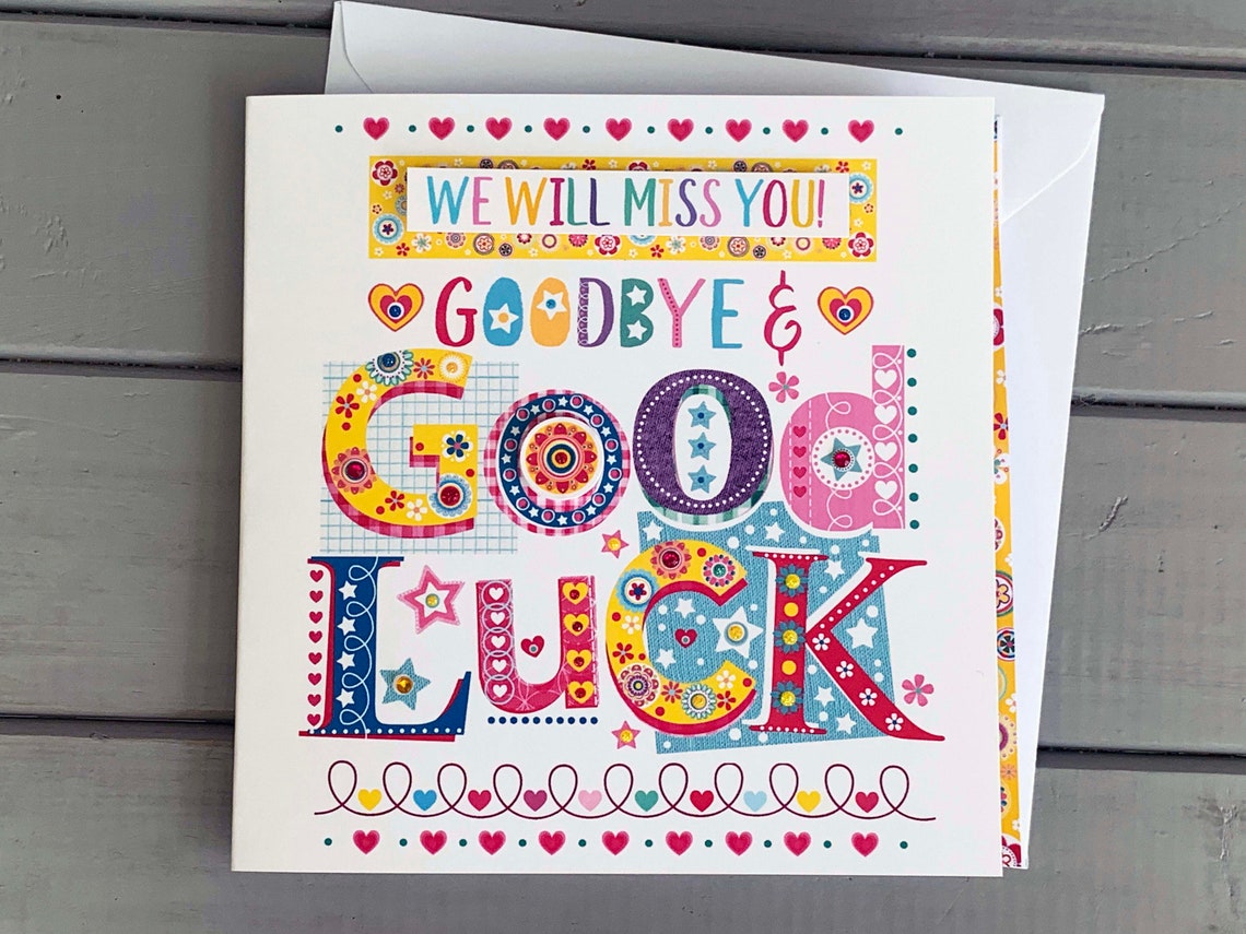 Goodbye Good Luck Miss You Leaver Card Special Card Ideas for - Etsy Canada