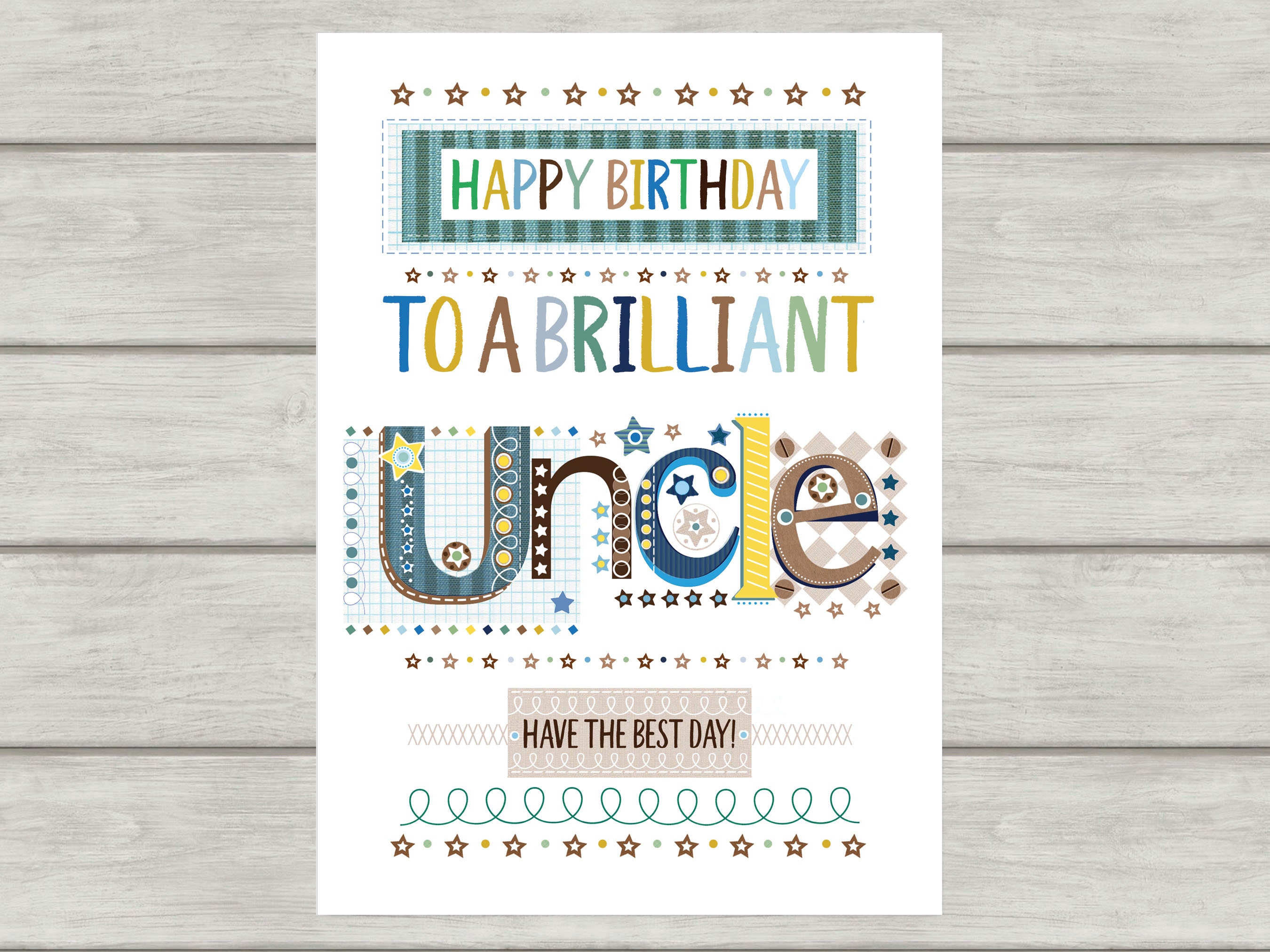 Uncle BIRTHDAY Card Birthday Card for Uncle Printable - Etsy