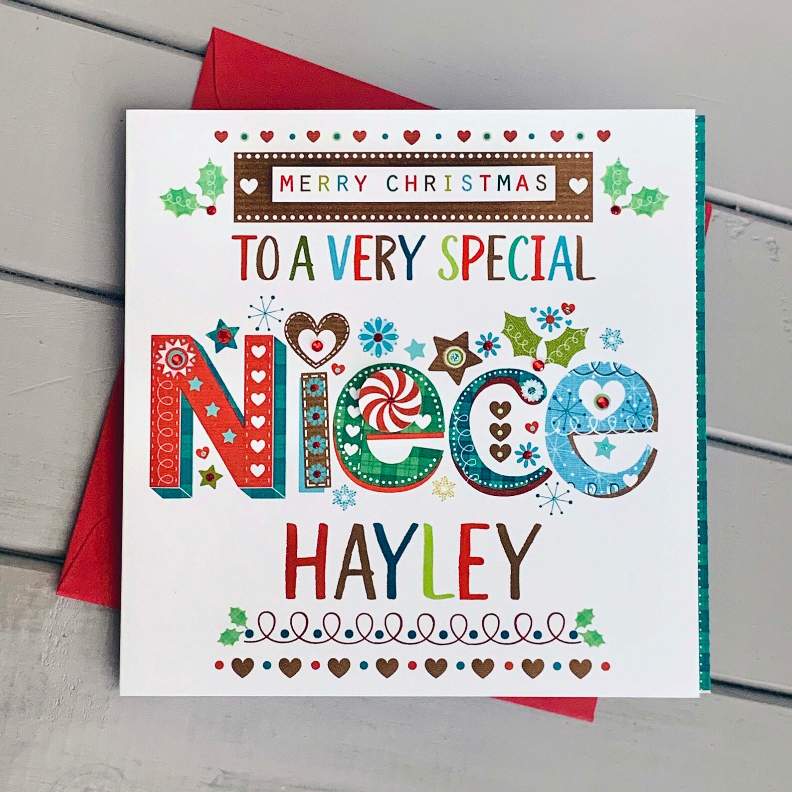 Niece Christmas Card Personalised Christmas Cards for Special - Etsy