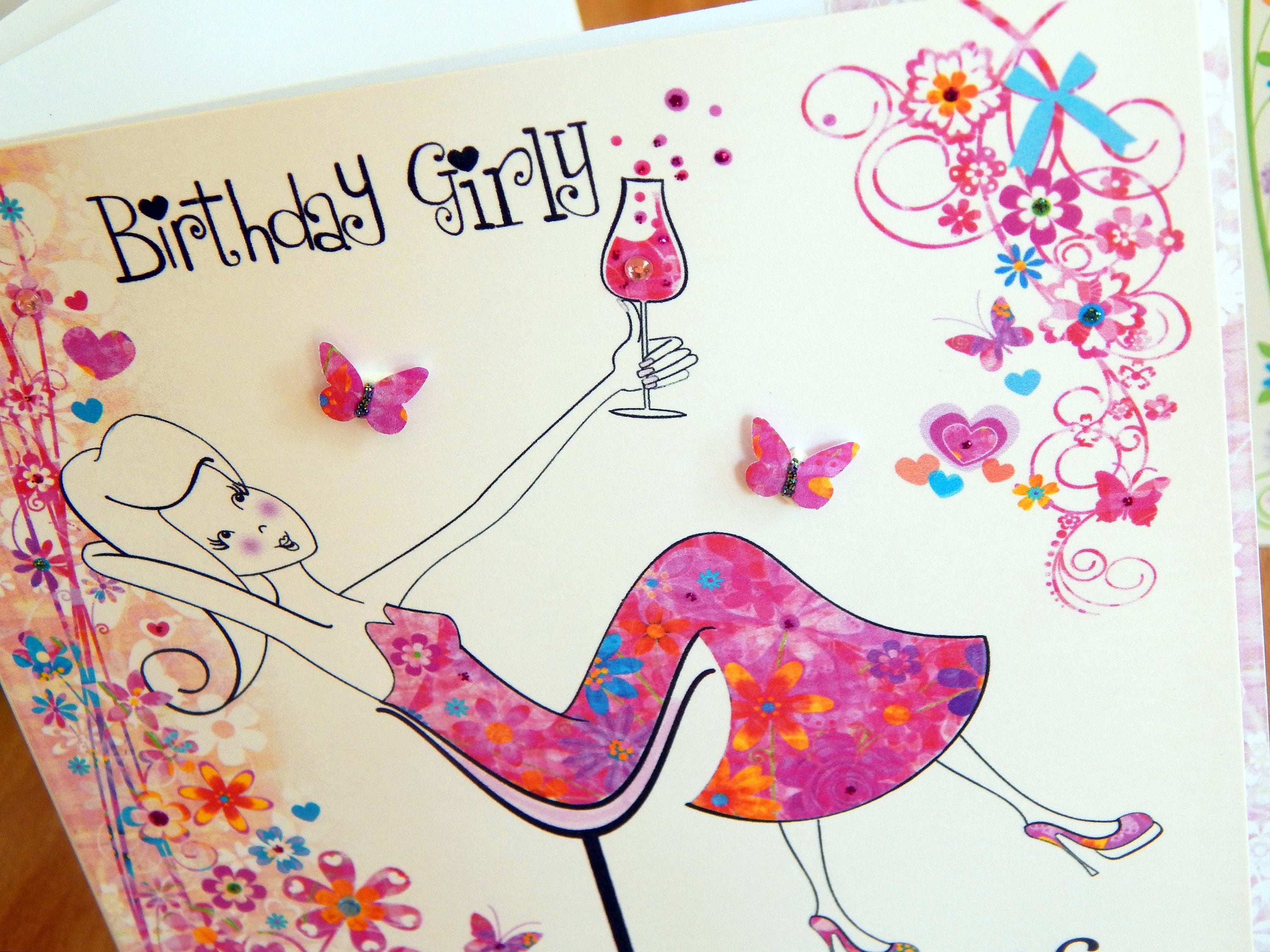 Birthday Girl Card Personalised Girly Girl Card Special Card - Etsy UK