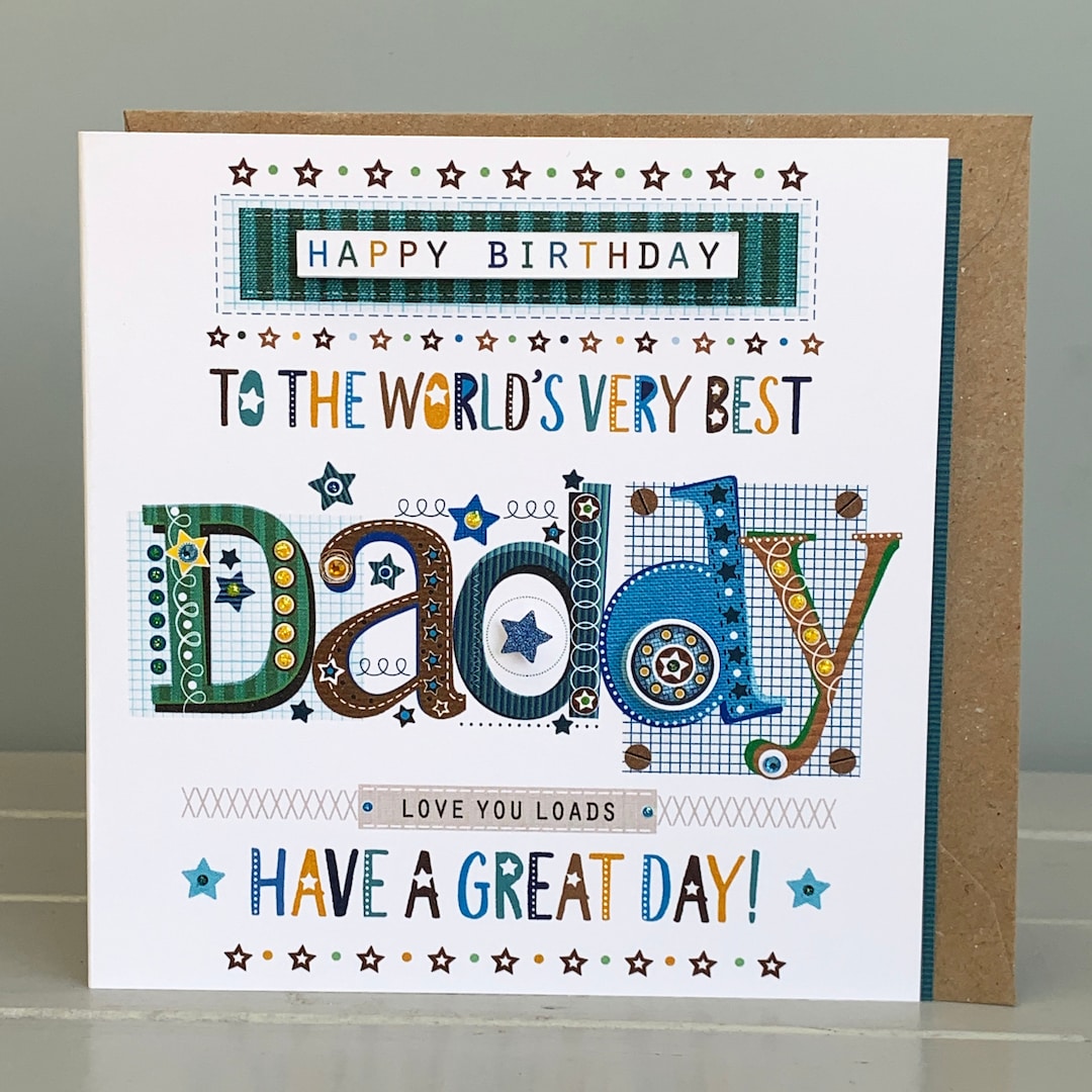 Daddy Happy Birthday Card | Daddy Card | Card for Best Daddy Birthday ...