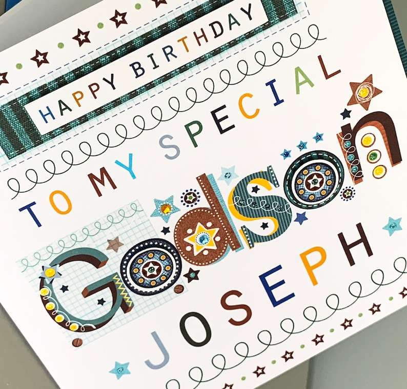 Godson Birthday Card Special Personalised Card for Godson. A - Etsy