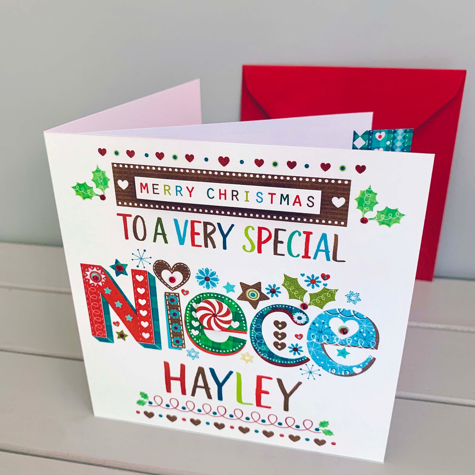 Niece Christmas Card Personalised Christmas Cards for Special - Etsy