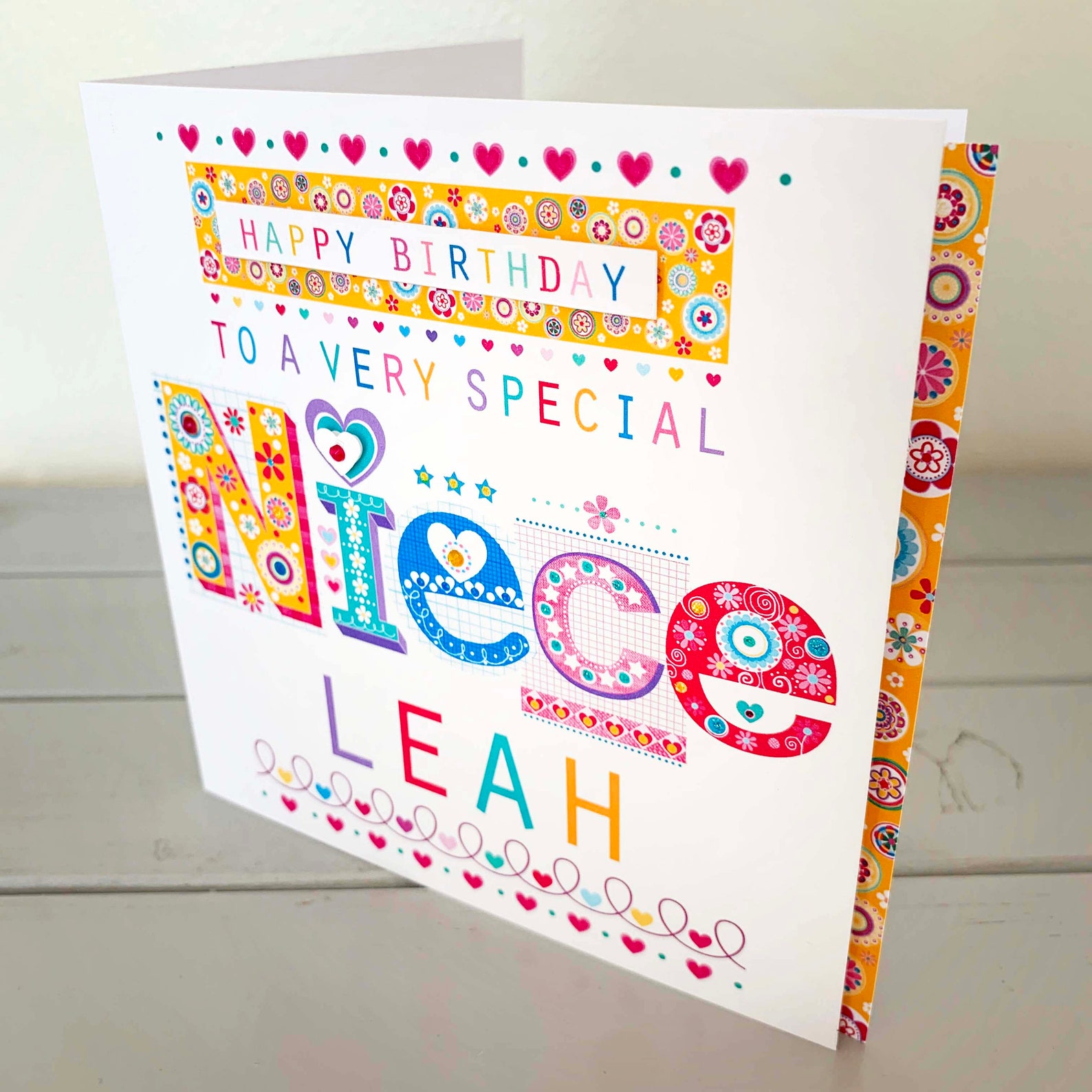 Niece Birthday Card Personalised Birthday Card for Niece. - Etsy