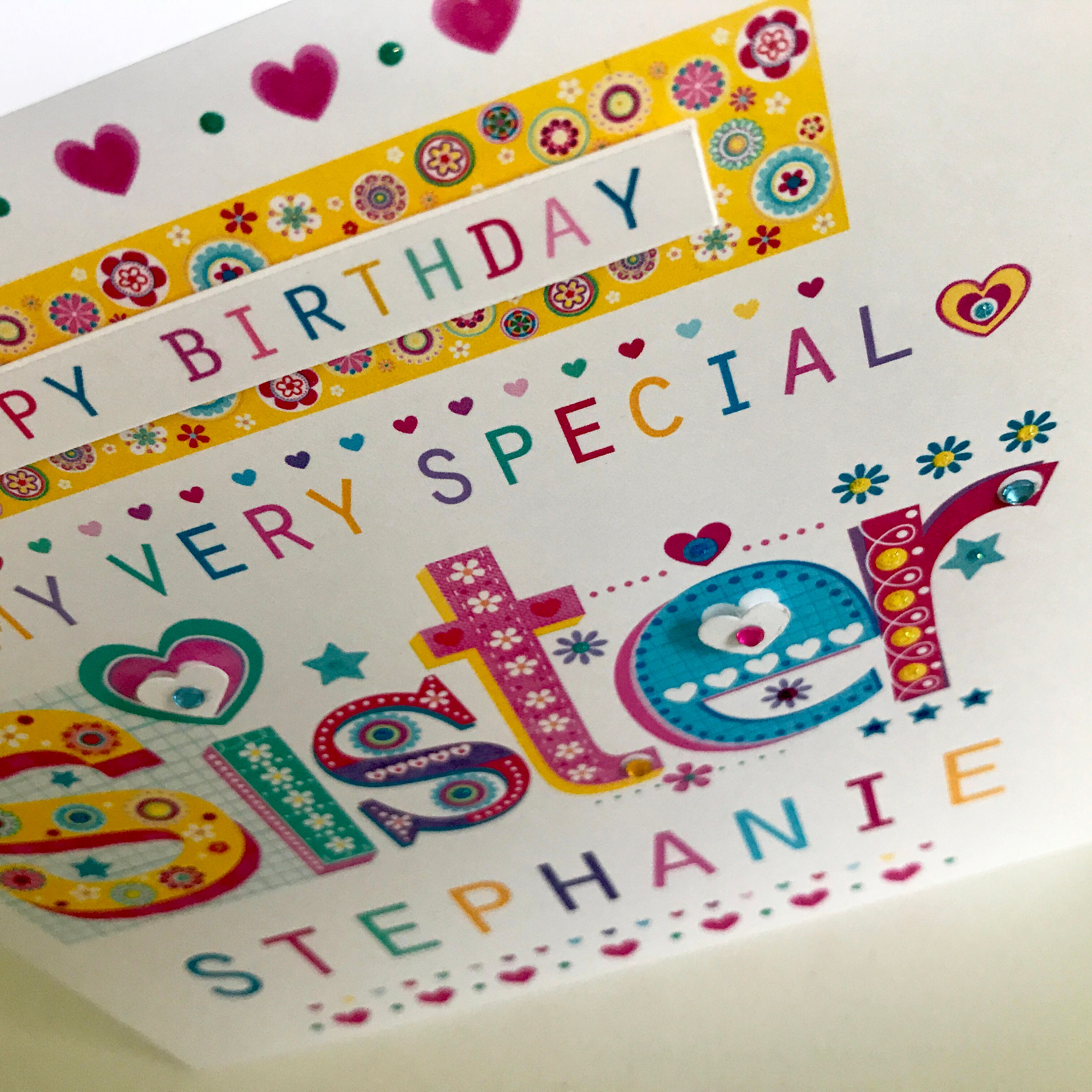 Sister Personalised Birthday Card Custom Made Personalised Etsy Sister Personalised Birthday Card Custom Made Personalised Etsy