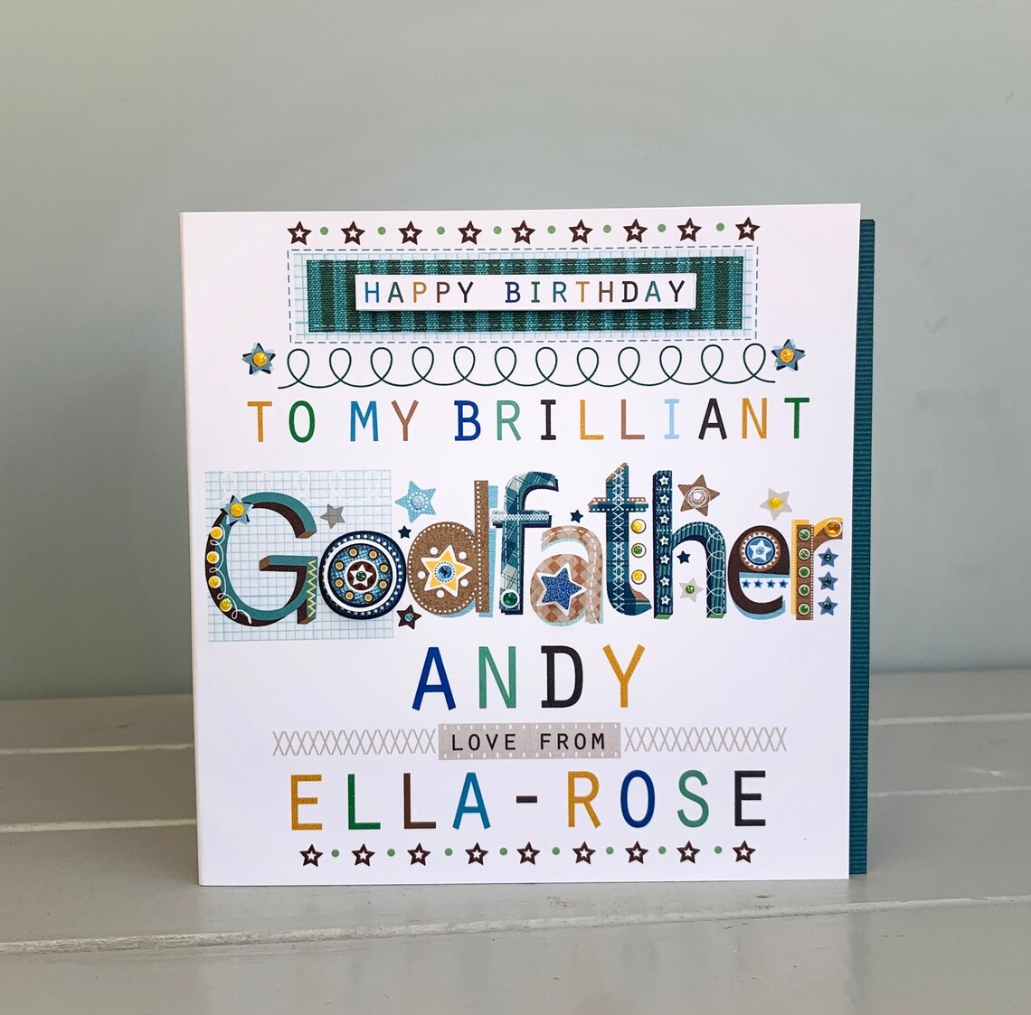 Godfather Birthday Card. Personalised Special Birthday Card | Etsy