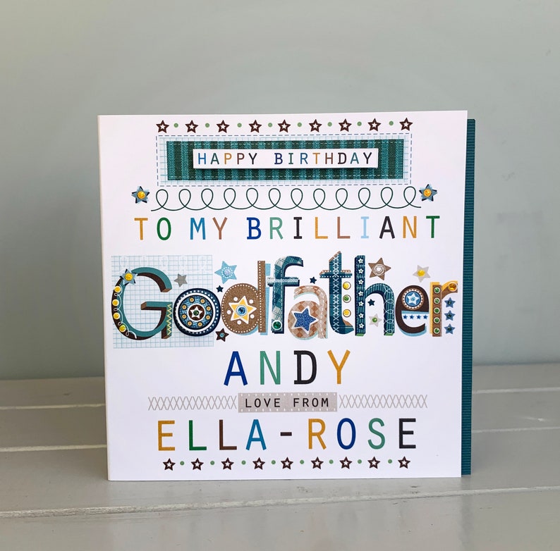 Godfather Birthday Card. Personalised Special Birthday Card | Etsy