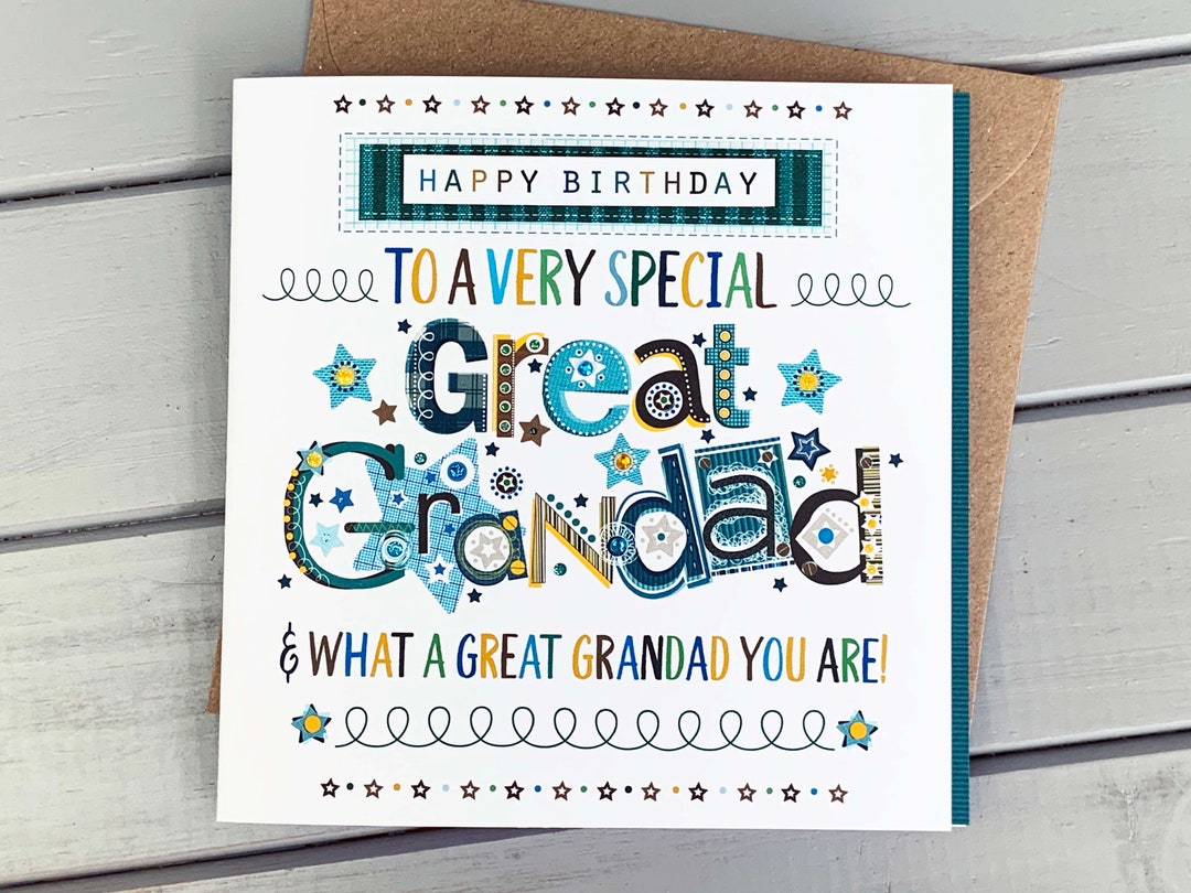 Great Grandad Birthday Card | Special Card for a Great Grandad ...