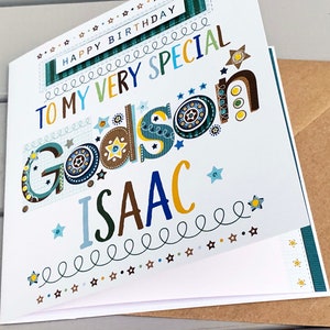 Godson Birthday Card, Special Personalised Card for Godson. A Birthday ...