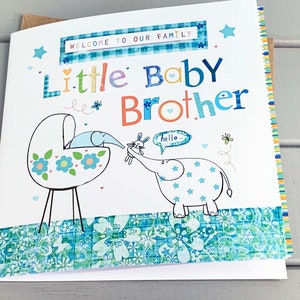 Baby Brother Card | Ideas for Welcoming New Baby Card | Hello Baby ...