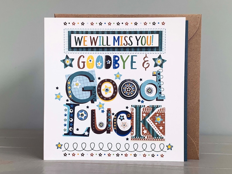 Goodbye Good Luck Miss You Leaver Card Special Card Ideas for - Etsy Canada