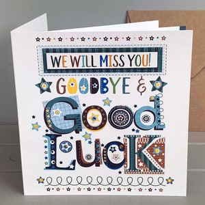 Goodbye Card, Good Luck Card, Leaving Card, Miss You Special Card ...