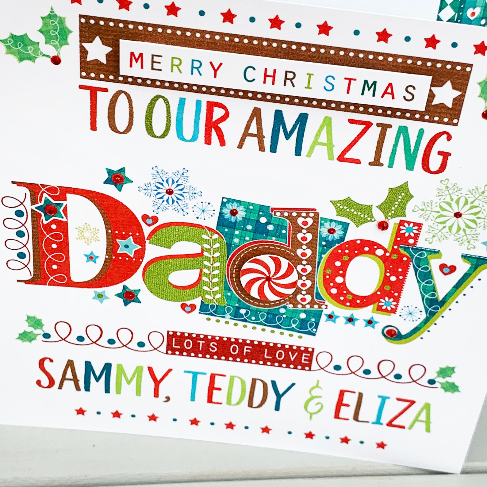 Daddy Christmas card Christmas card for daddy dad dada | Etsy