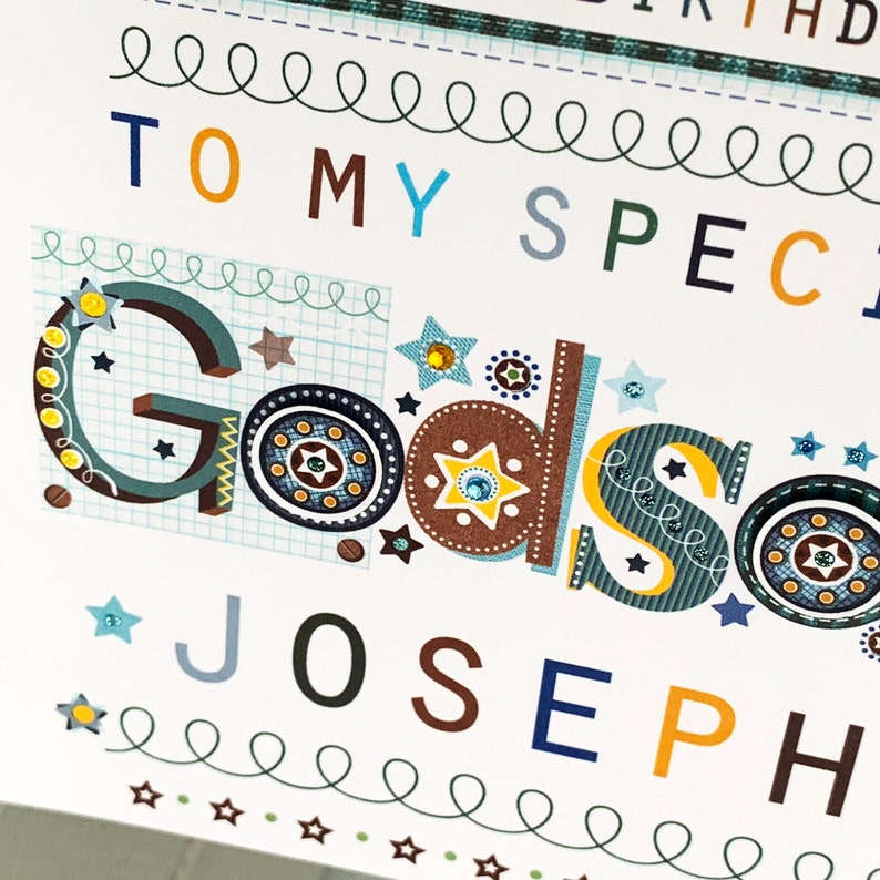 Godson Birthday Card Special Personalised Card for Godson. A - Etsy