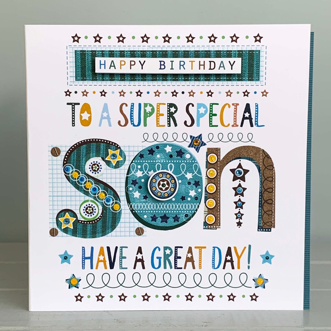 Son Happy Birthday Card, Special Son Card | Son Birthday Card Ideas ...