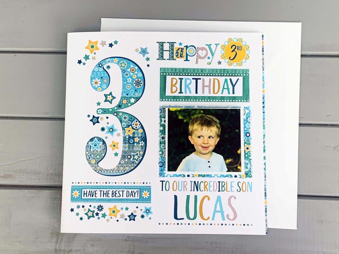 Personalized Photo Birthday Card | Custom Kids Keepsake - Etsy UK