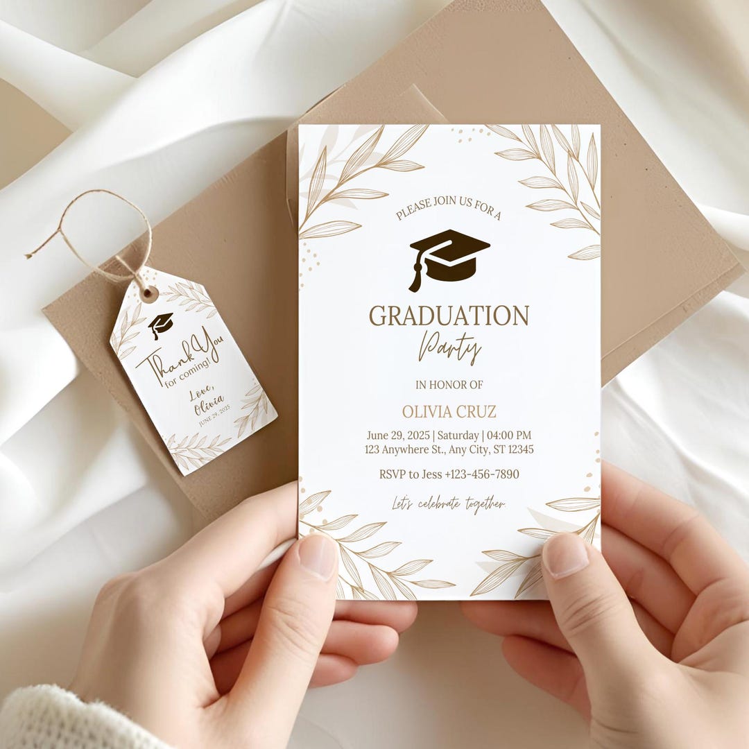 Editable Graduation Party Invitation, Class of 2025 Graduation Invite ...
