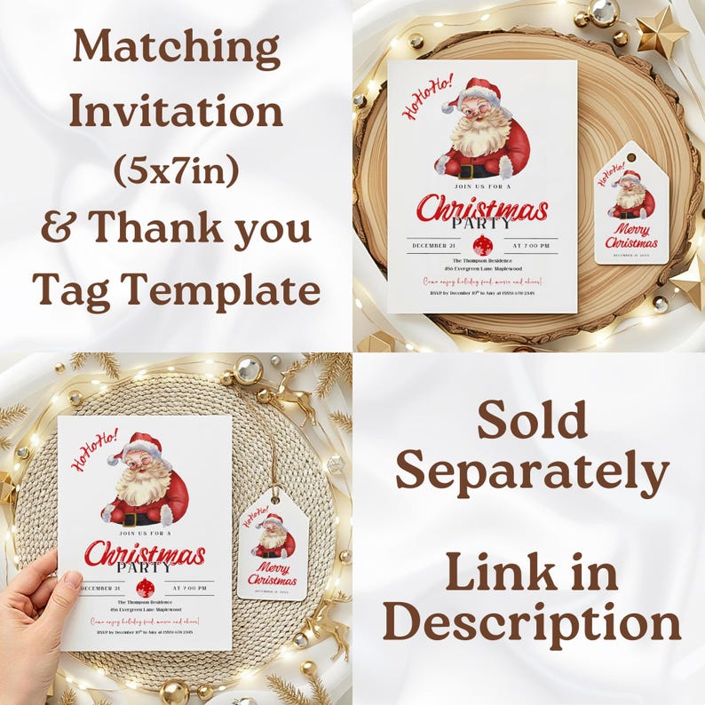 Editable Christmas Welcome Sign Template Santa Family Party Poster ...