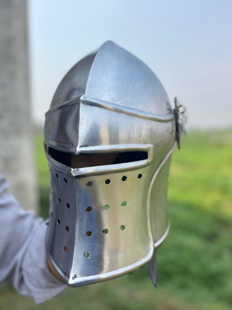 Medieval Barbute Visor Helmet Templar Knight Armor Replica, Ideal for ...
