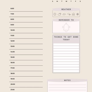 Minimalist Daily Planner | Printable Daily Organizer | Aesthetic PDF ...