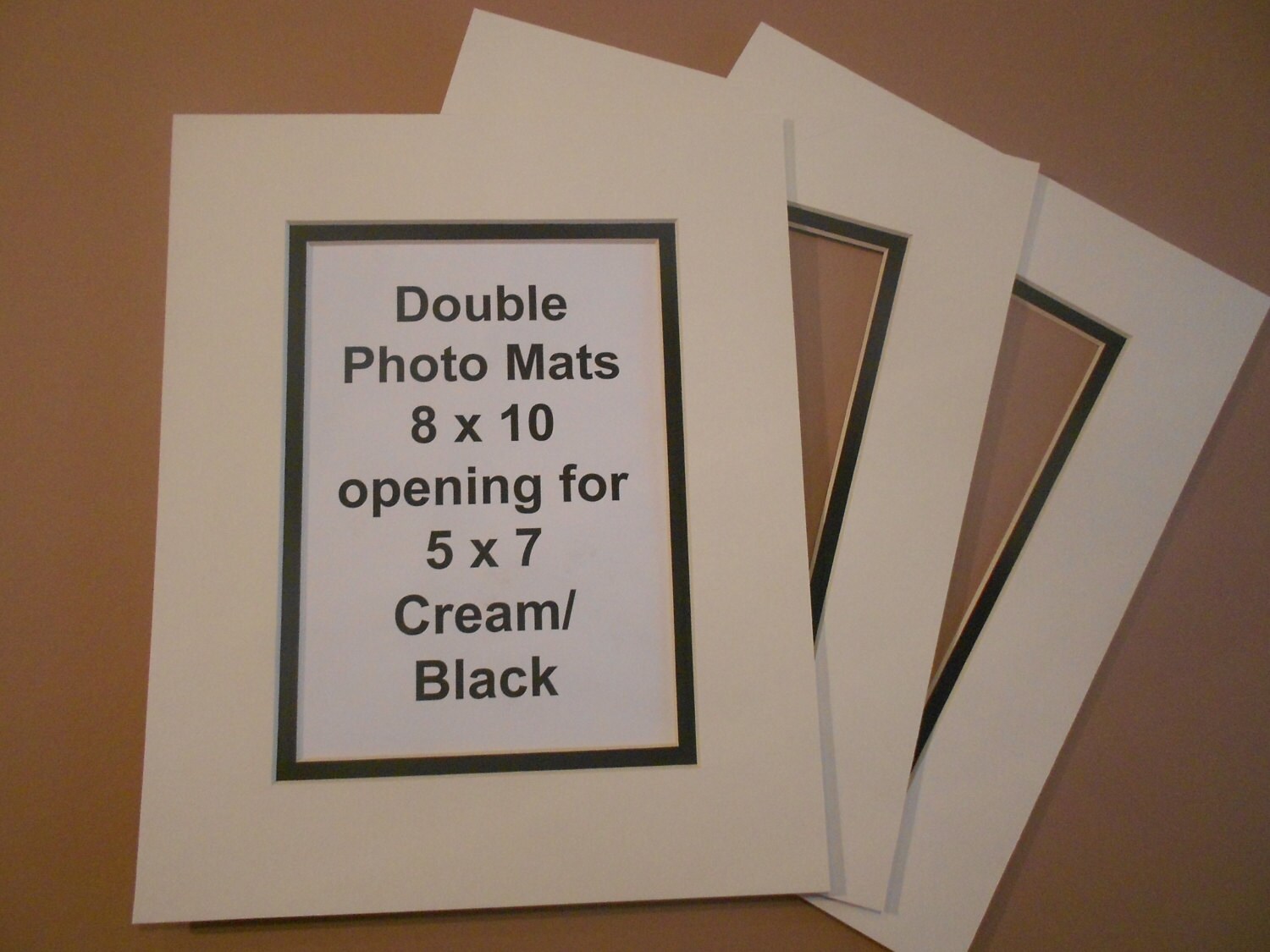 Photo Mats 3 Double Mats Cream On Black 8 x 10 for 5x7 | Etsy Photo Mats 3 Double Mats Cream On Black 8 x 10 for 5x7 | Etsy