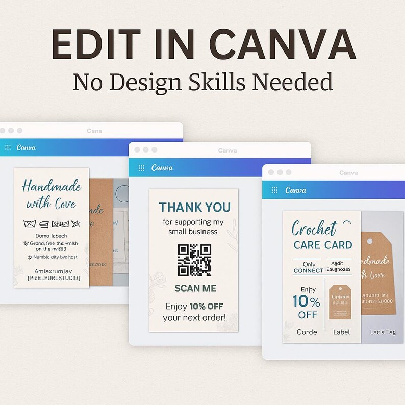 Craft Fair Seller Kit | Editable Canva Price Tags, Booth Signs (digital ...