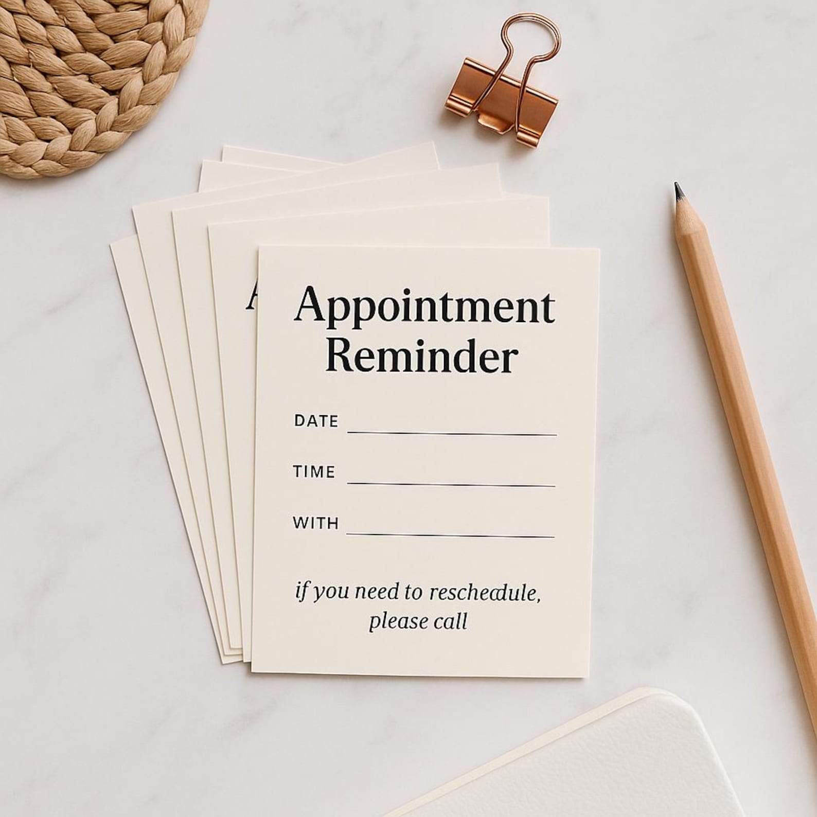 Editable Appointment Reminder Cards | 5 Canva Templates | Printable ...