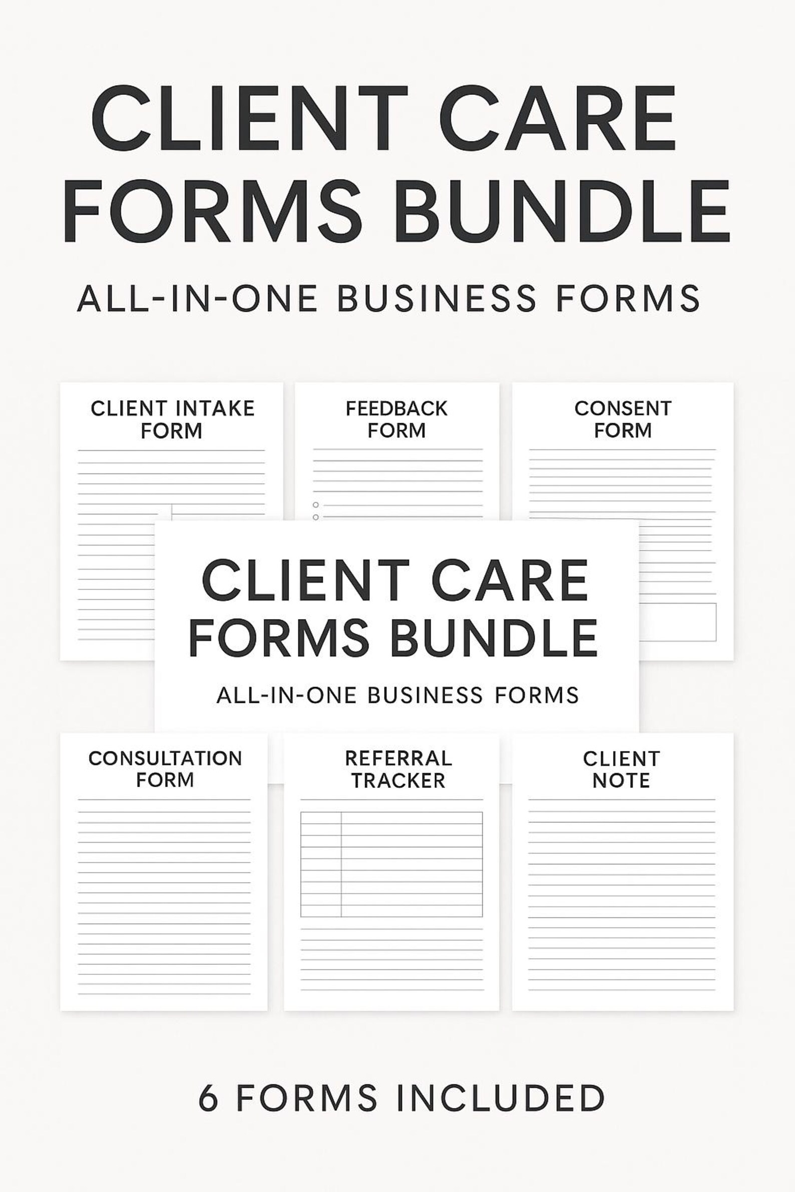 Client Care Forms Bundle | All-in-one Canva Templates for Small ...