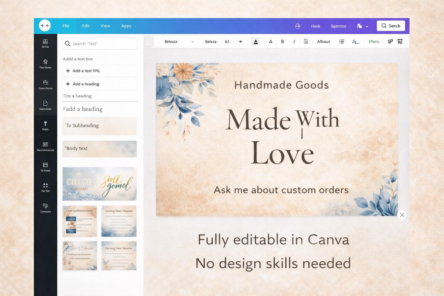 Ultimate Craft Fair Seller Bundle | 40+ Editable Canva Templates ...