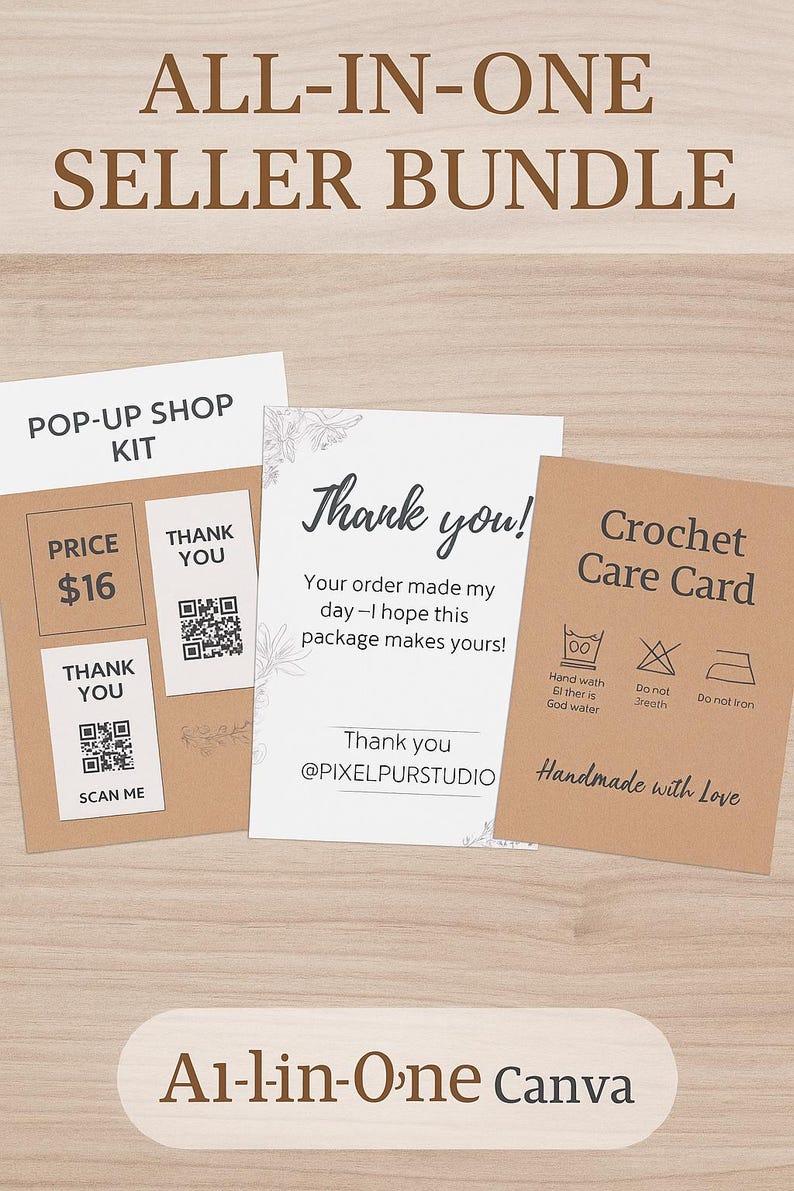 Craft Fair Seller Kit | Editable Canva Price Tags, Booth Signs (digital ...