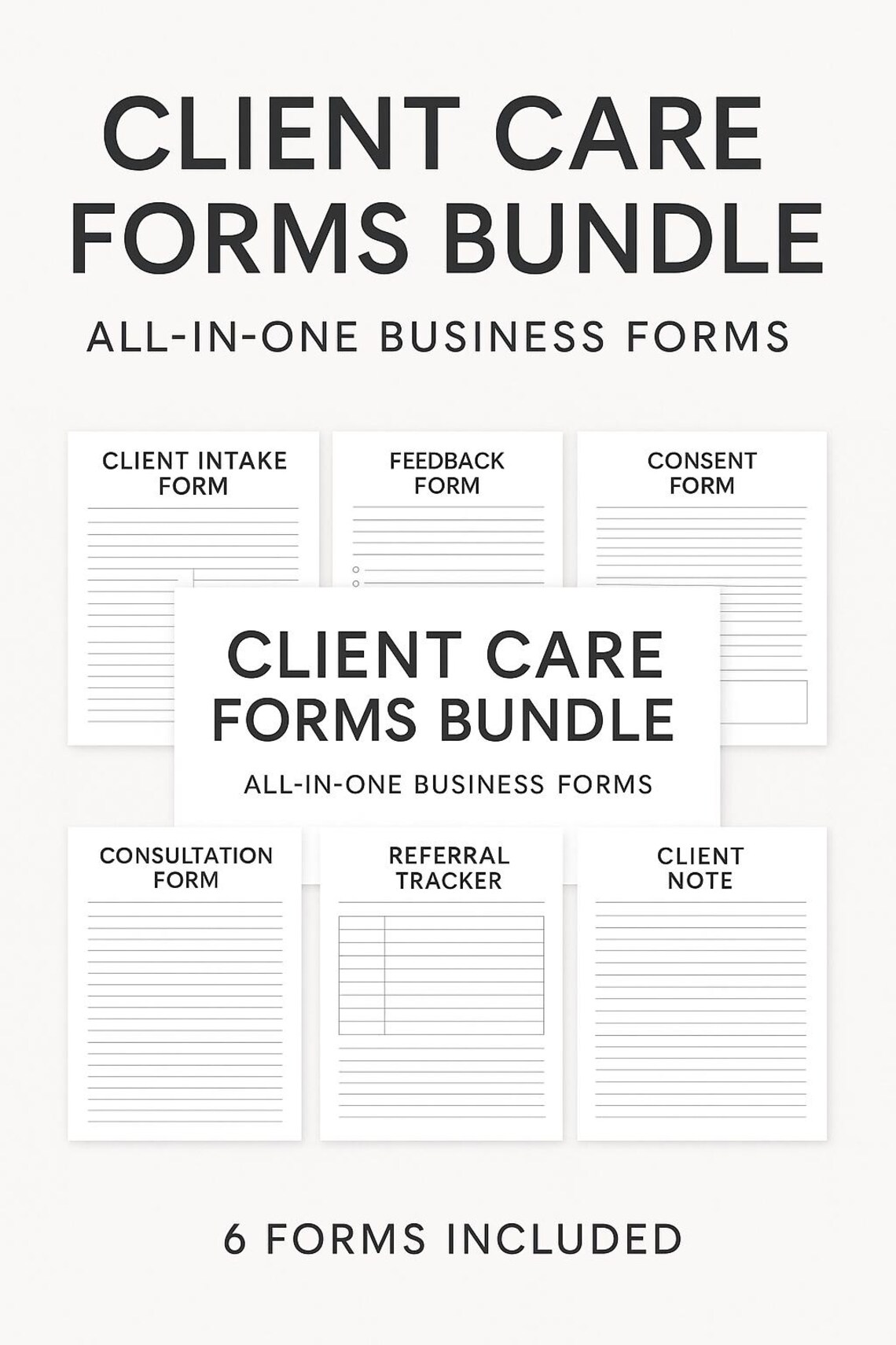 Client Care Forms Bundle | All-in-one Canva Templates for Small ...