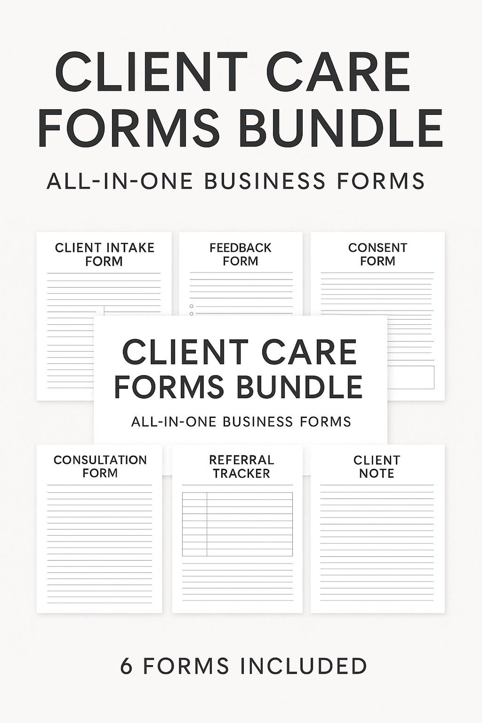 Client Care Forms Bundle | All-in-one Canva Templates for Small ...