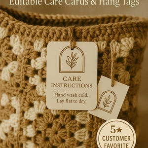 Boho Label Kit for Handmade Products | Editable Canva Tags, Hang Cards ...