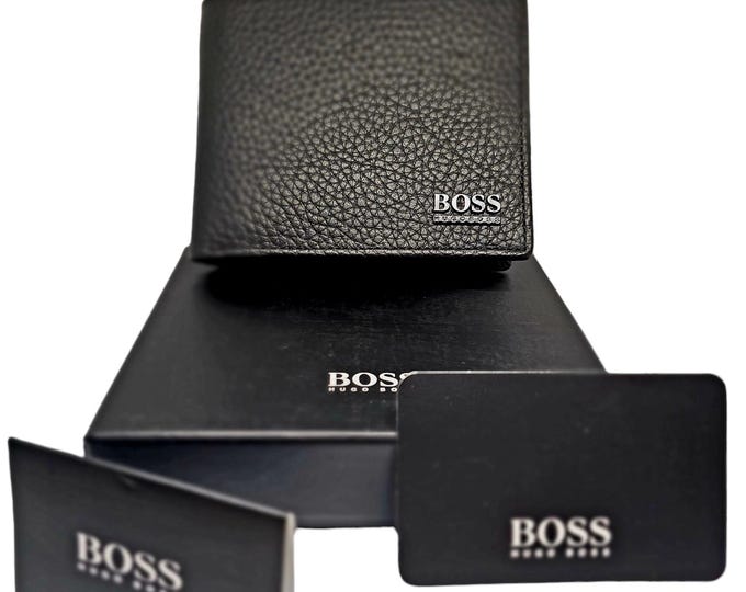 Hugo Boss Black Leather Wallet With Gift Box - Etsy UK