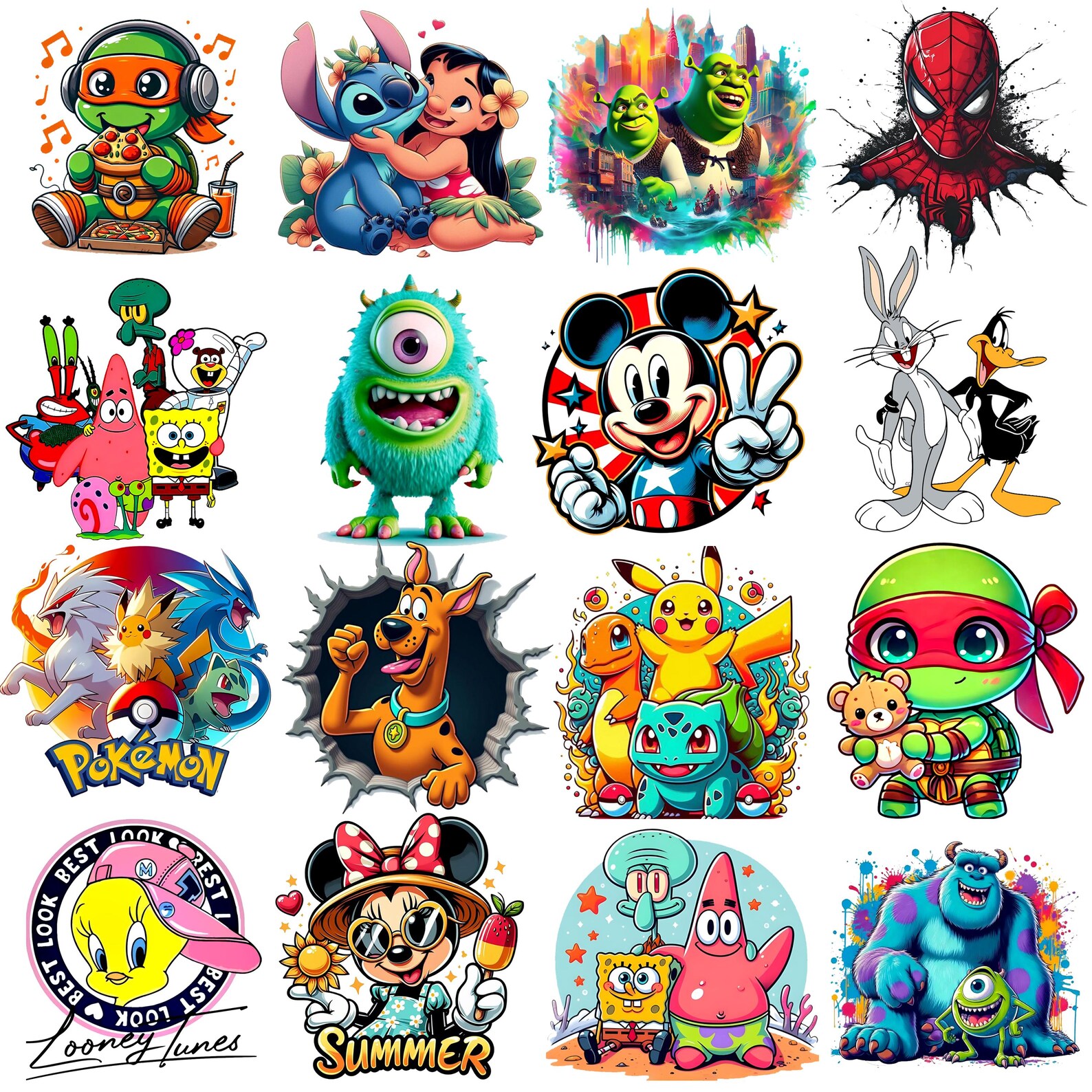 More Than 250 Cartoon Mega Bundle PNG Files With Cartoon Characters ...