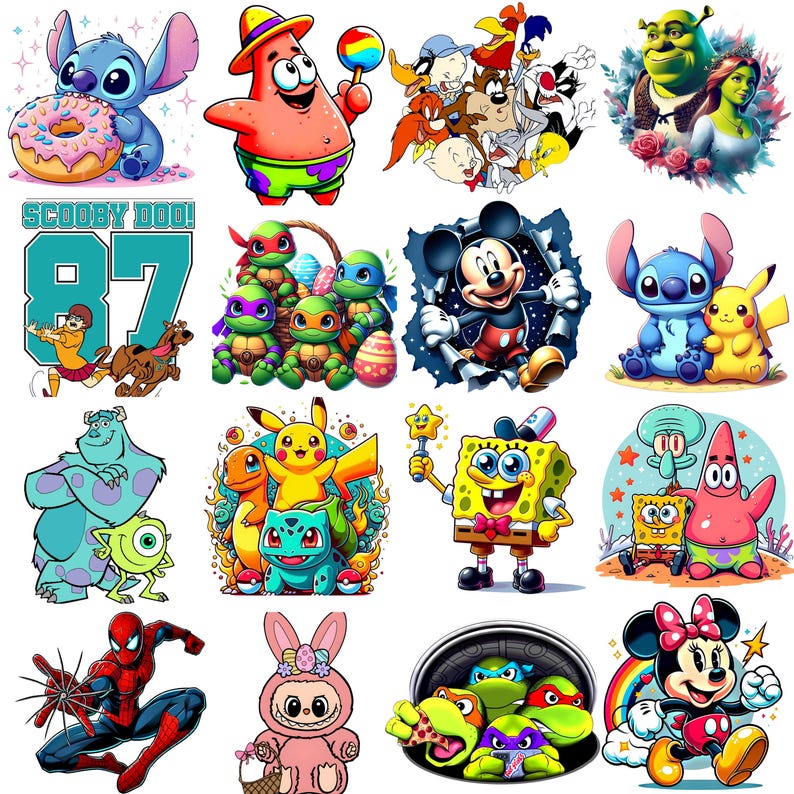 More Than 250 Cartoon Mega Bundle PNG Files With Cartoon Characters ...