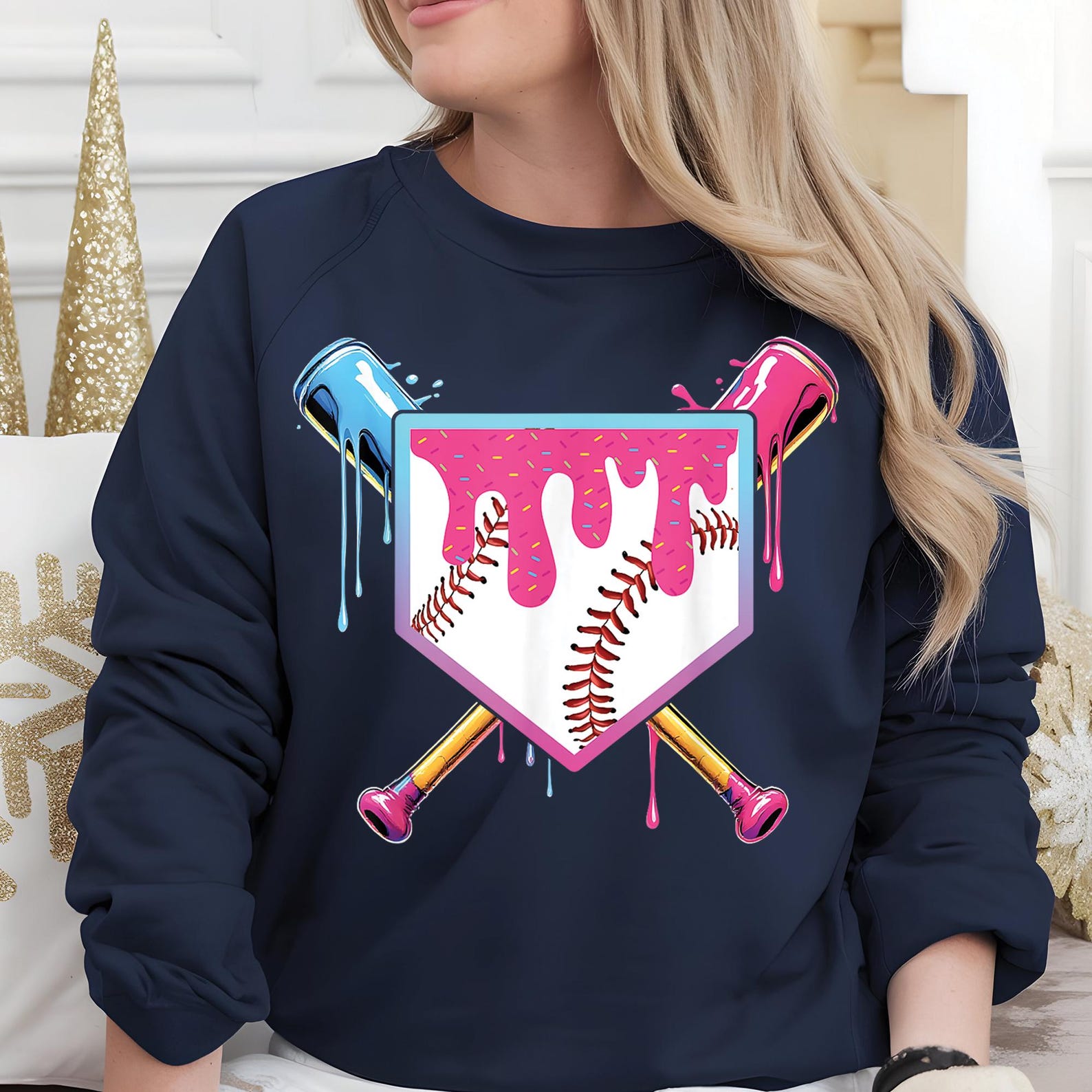 Baseball Drip PNG - Ice Cream Drip Youth Boys Design - Colorful Sports ...