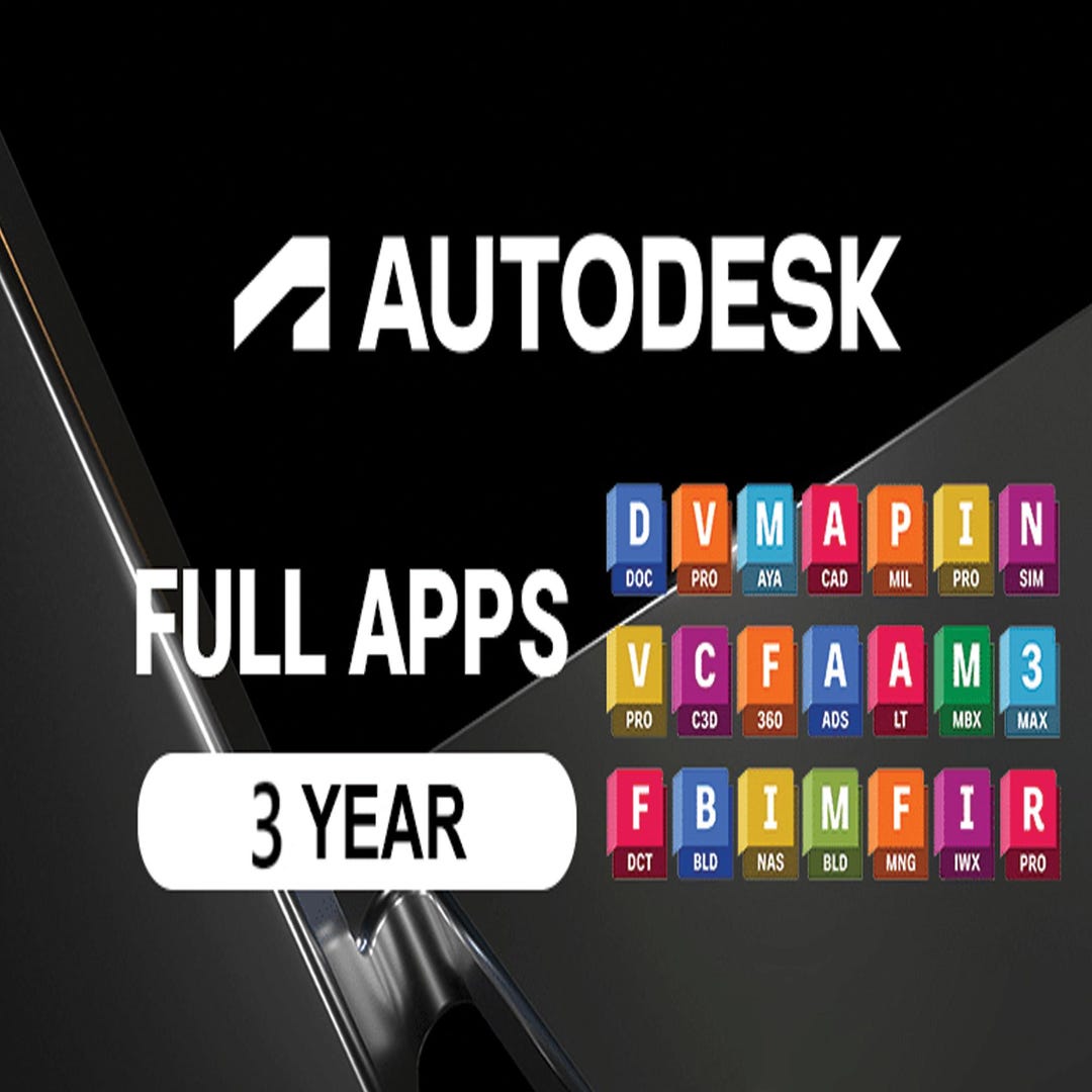 Autodesk All Apps | Autocad, Revit, Civil 3D, 3DS Max, Fusion 360 | 1–3 ...