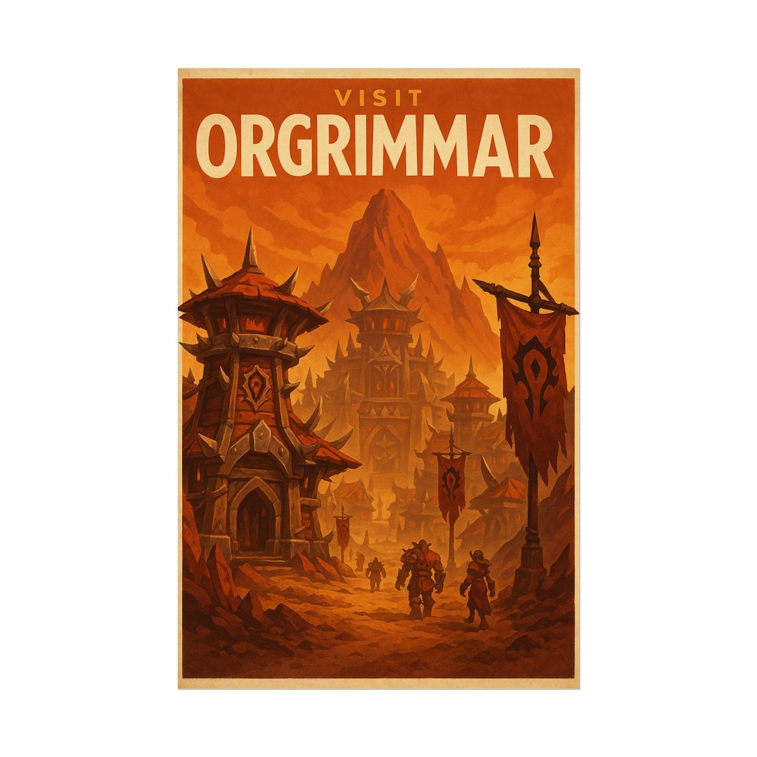Poster Print, Orgrimmar Travel Fantasy Art, World of Warcraft Cityscape ...