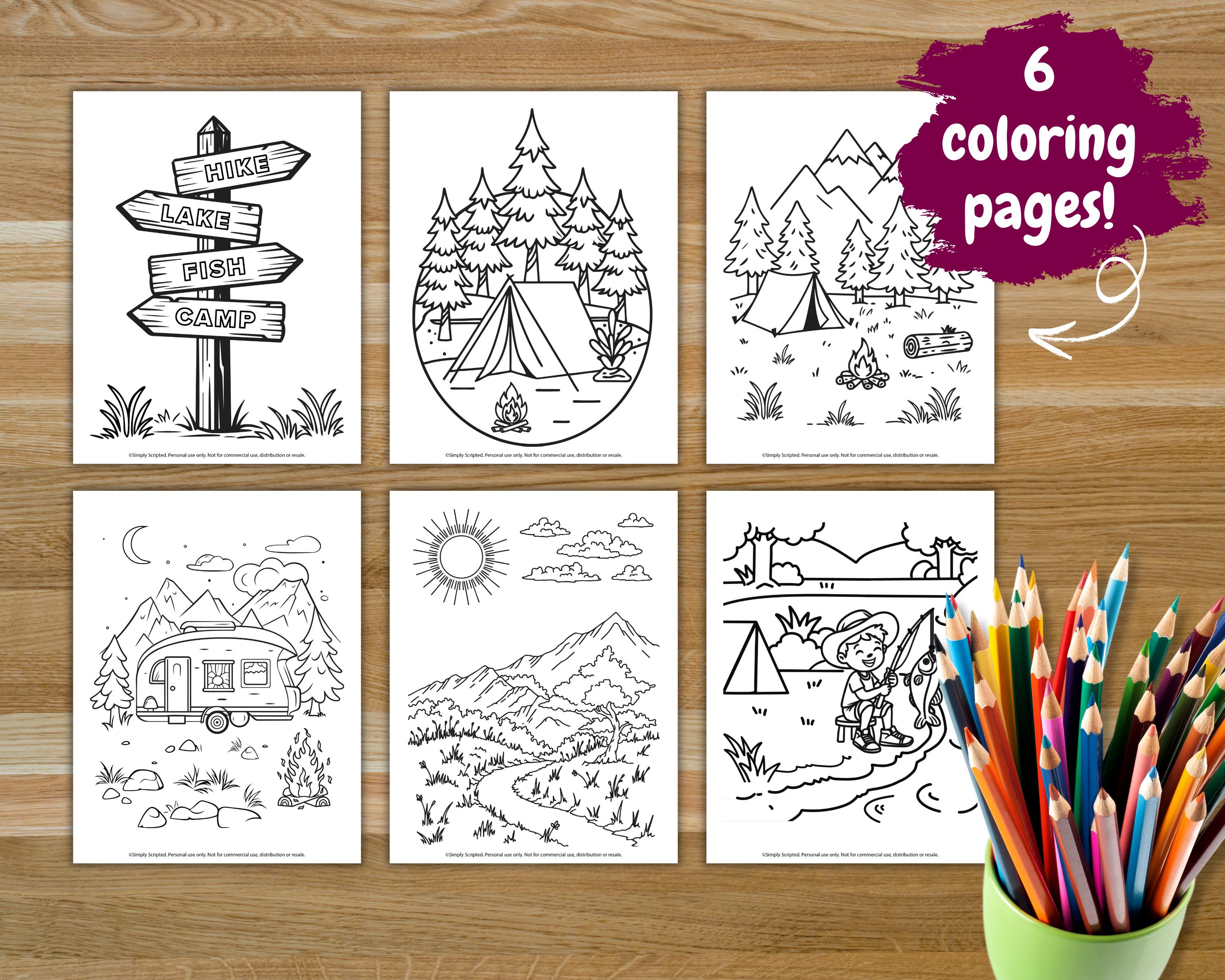 Camping Activity Bundle, Printable Camping Game Bundle, Summer Camp ...