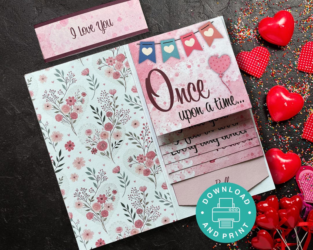 Valentines Day Waterfall Gift Card Holder Book, DIY Gift Card Holder ...